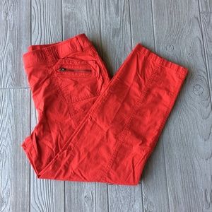 Chico's | Pants & Jumpsuits | Chicos Red Cropped Cargo Pants Size 5 ...